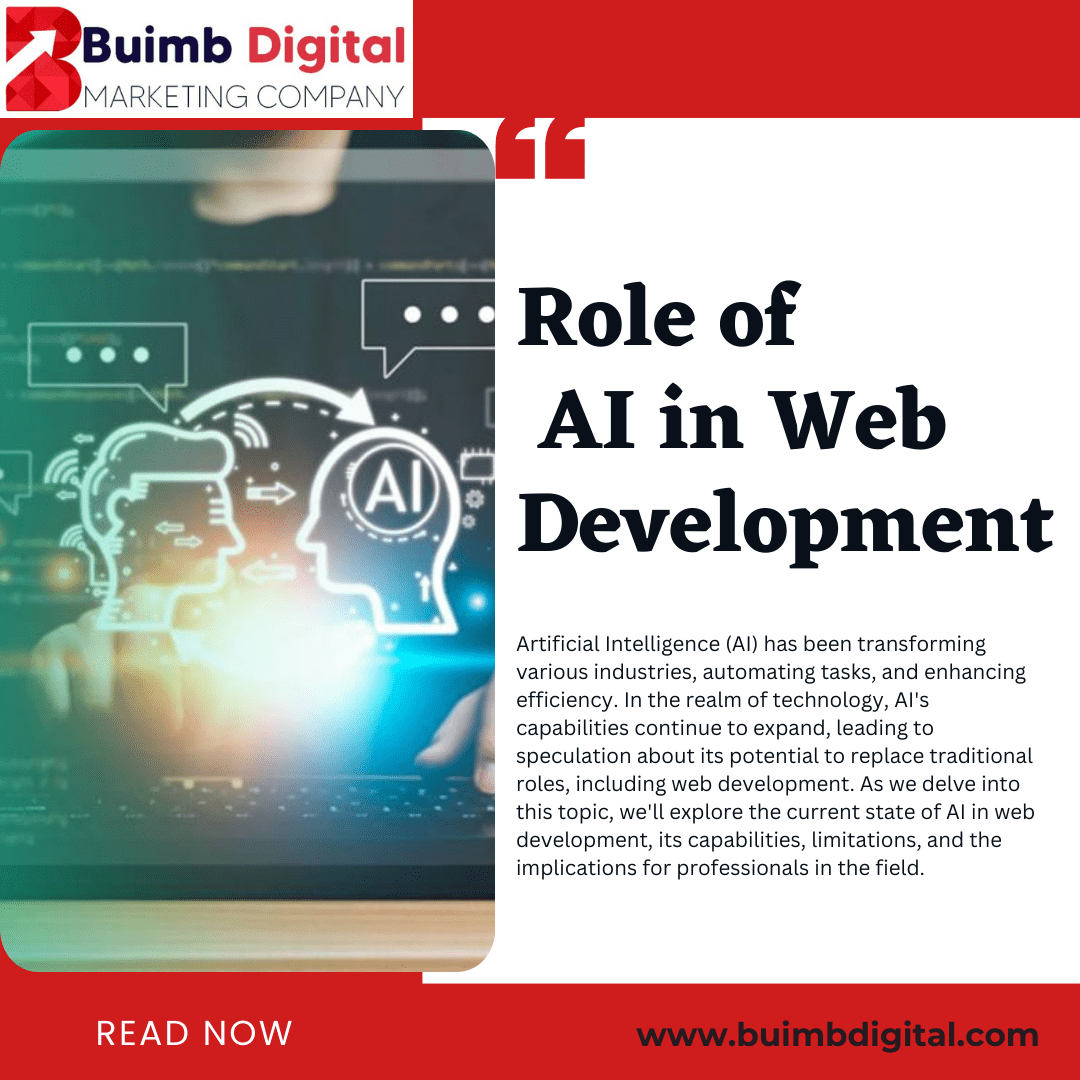 Role of AI in web development? | Buimb Digital Marketing